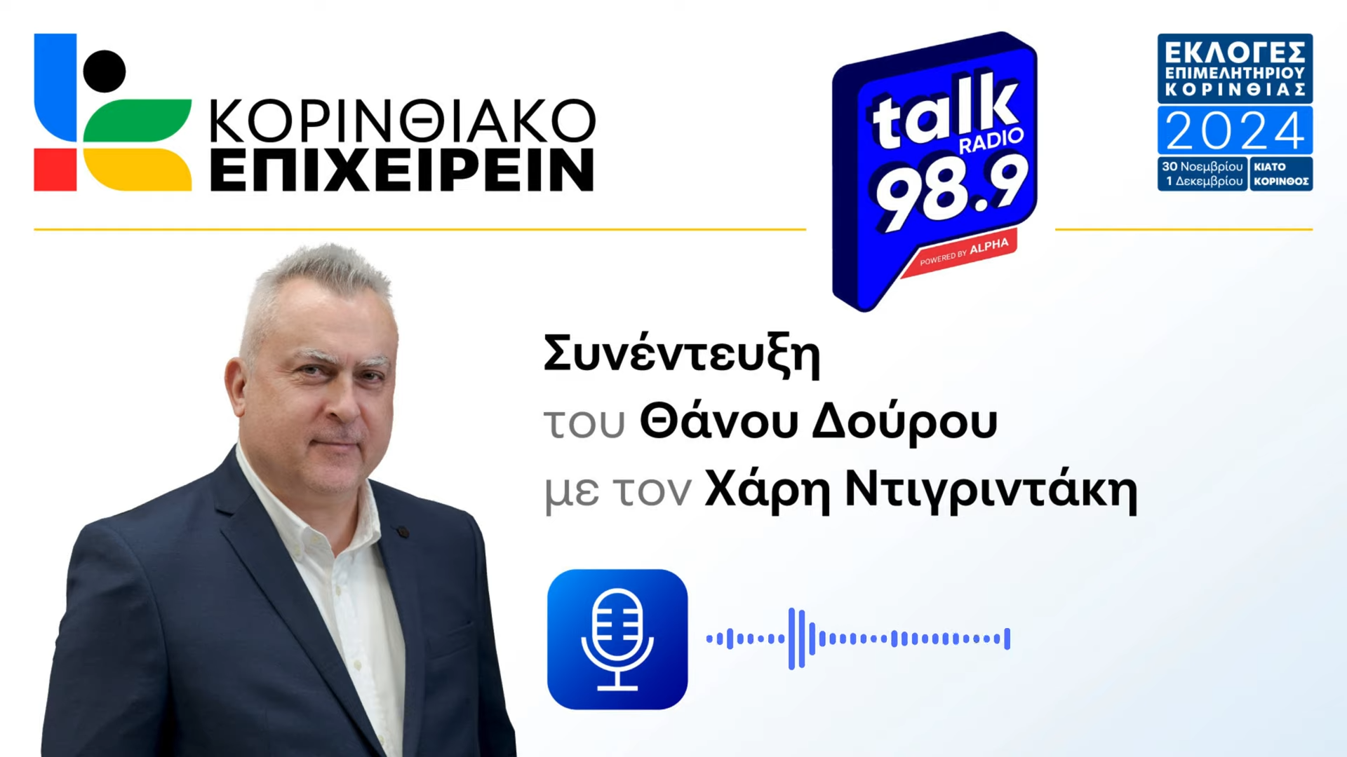 Κορινθιακό Επιχειρείν: Συνέντευξη Θάνου Δούρου στο Talk Radio 98 9 ...