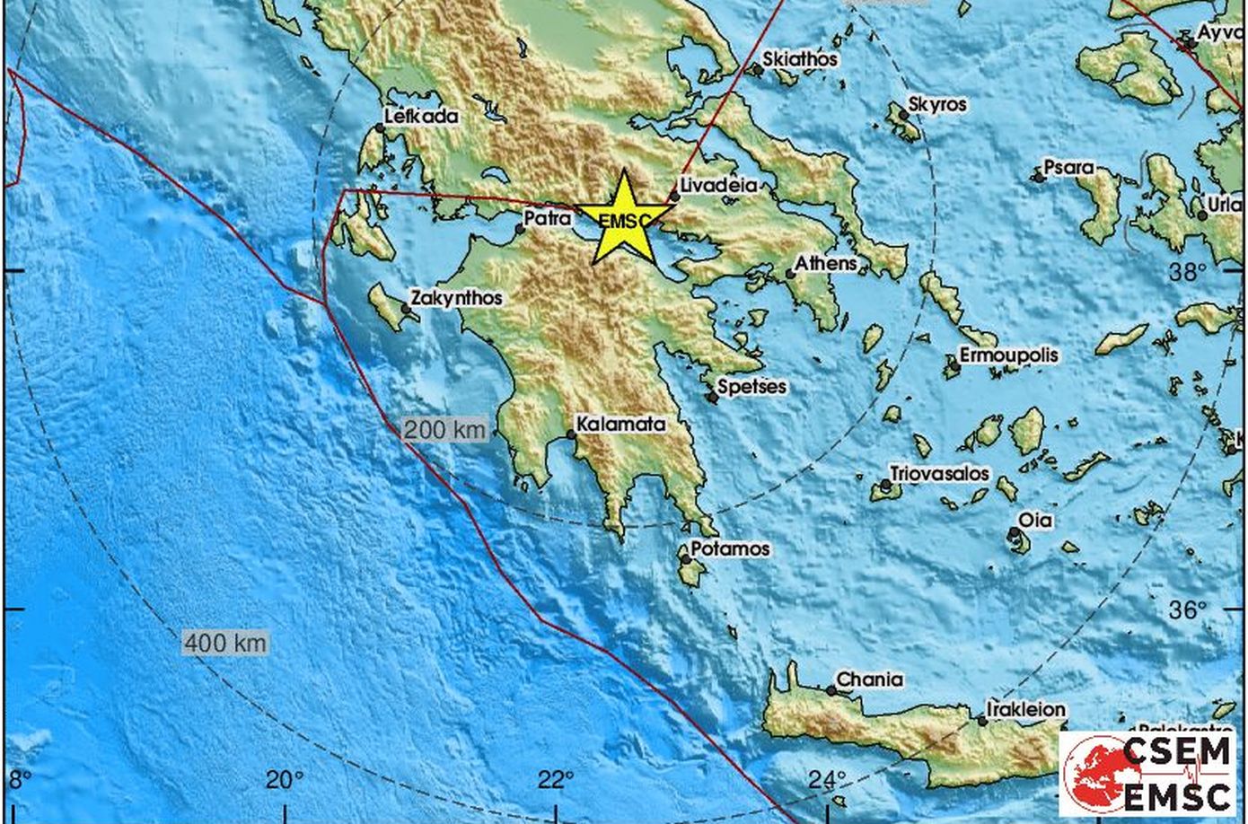 Σεισμός 4,8 Ρίχτερ στον Κορινθιακό που έγινε αισθητός και στην Αττική ...